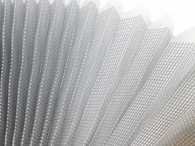 China Grey Pleated Window Mosquito Net Plissed Screen  20mm for sale
