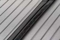 China Magnetic Mosquito Net Door Curtain 100x210cm Black Stripe Polyester Mesh Insect Screen for sale