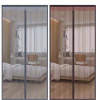 China Magnetic Mosquito Net Door Curtain Polyester Mesh Insect Screen Custom Size for sale