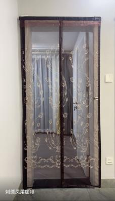China Magnetic Mesh Door Curtain Mosquito Net Insect Screen Durable Polyester 35x83 inch Easy Install for sale