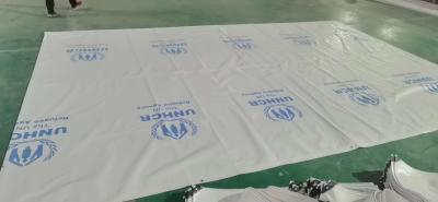 China White Printed Logo PE Tarpaulin Heavy Duty Truck Cover 0.5mm-2.0mm UV Resistant Durable Tarp for sale