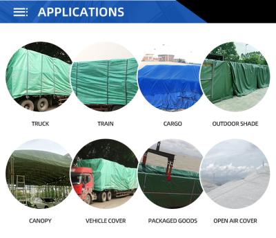 China Heavy Duty PE Tarpaulin 50gsm 250gsm UV Resistant Waterproof Tarp Sheet Truck Cover Fabric for sale