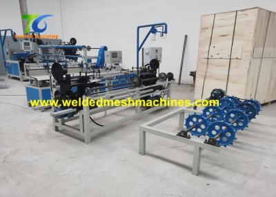China Double Wire PLC Chain Link Fencing Making Machine 180m2/H Twisted Mesh for sale