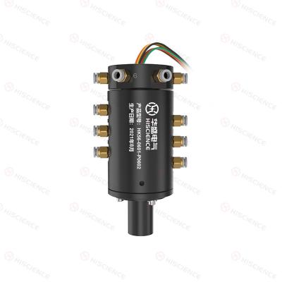 China 6 Passages Pneumatic Rotary Union 6 Circuits 2A Electric Rotary Joint 100RPM for sale