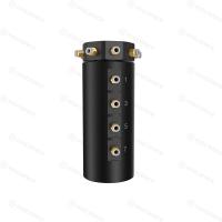 China 8 Circuit Rotary Hydraulic Joint M5 Ports 200 RPM Pneumatic Slip Ring HJ0640-08M5 for sale