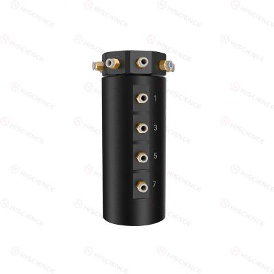 China 8 Circuit Rotary Hydraulic Joint M5 Ports 200 RPM Pneumatic Slip Ring HJ0640-08M5 for sale