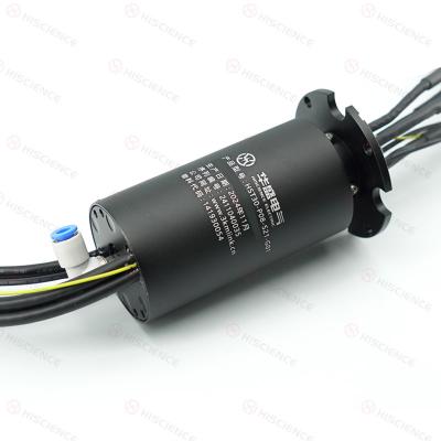 China 8 Circuits 10A 21 Signals 1 Shield Through Bore Slip Ring 300 RPM 1 Mpa Pneumatic for sale