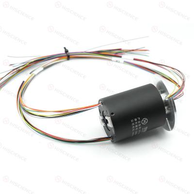 China Through Bore Slip Ring 8 Circuits 10A 16 Signals 2 Shields 250RPM IP51 for sale