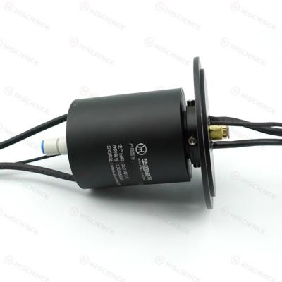 China IP65 Rotary Union Slip Ring 3 Power 12 Signal 1 Pneumatic Passage 250RPM for sale