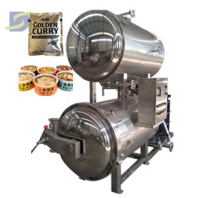 China Soft canned rice retort sterilization autoclave/Soy milk sterilization line for sale