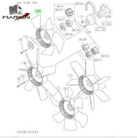 China 8980185072 Fan Cooling Blade Fan for 4HK1 Isuzu ZX200-3/Zx240-3/Zx270-3 Excavator for sale