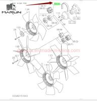 China Cooling Fan Belt 8980185072 for ZX200-3 4HK1 ISUZU Excavator Engine for sale