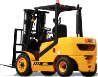 China Yellow 3 Ton Diesel Forklift Warehouse Lift Truck 1070mm Fork Length for sale