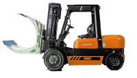 China Heavy Duty Diesel Powered Forklift / Four Wheel Drive Forklift Battery Green Power for sale