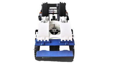 China Blue Construction Forklift Industrial Lift Truck 4 Ton Counterbalance for sale