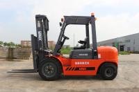 China Hydraulic Transmission 1070mm Diesel Forklift Truck for sale