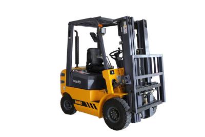 China 4 Wheels 3 Stage Mast 100mm Heavy Duty Forklift Truck for sale