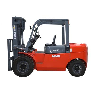 China 5000kg Load Capacity Diesel Powered Forklift 6000mm Max Lifting Height for sale