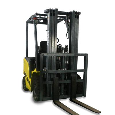 China Narrow Aisle Reach Forklift , 3 Wheel Electric Walk Behind Forklift Yellow for sale