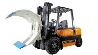 China Yellow Stand Up Counterbalance Forklift Truck With C490 Isuzu Engine for sale