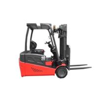 China Red Color Three Wheel Electric Forklift AC Motor Power Souce CE Approval For Warehouse for sale