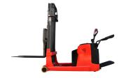 China 1.0 - 1.5T Capacity Electric Pallet Stacker Standard CURTIS Series Controller With Folding Fork for sale