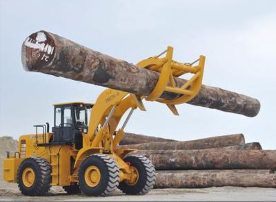 China 10 ton 12ton load capacity log loader 12ton wheel loader with log grapple for sale