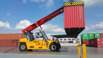 China 45 ton reach stacker 45 ton container reach stacker manufacturer with cumins engine for sale