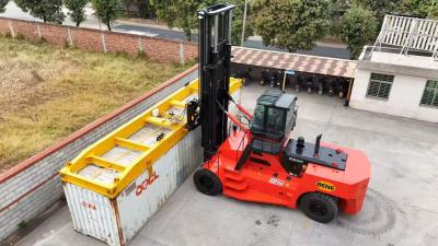 China BENE 42 tons container reach stacker with ZF gear box 42ton container forklift VS SOCMA 45ton container forklift for sale