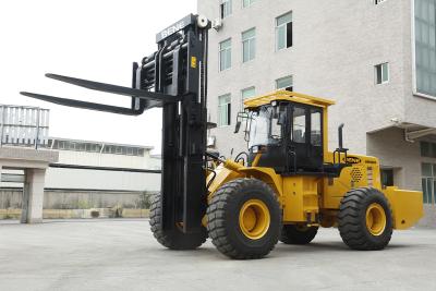 China Chinese 15ton 16ton all terrain forklift 16ton 4x4 articulated forklift rough terrain with triplex mast cheap price for sale