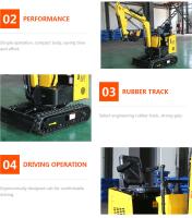 China Farmland 1t Small Digger Maximum Excavation Height 2620mm Agricultural Track Mini Excavator for sale