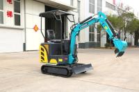 China Telescopic Track Frame Rubber Track Mini Excavator 1700kg Yellow Color Small Digger for sale