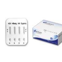 China Plastic HBsAg/HCV/HIV/Syphilis Combo Rapid Test and with Online Technical Support for sale