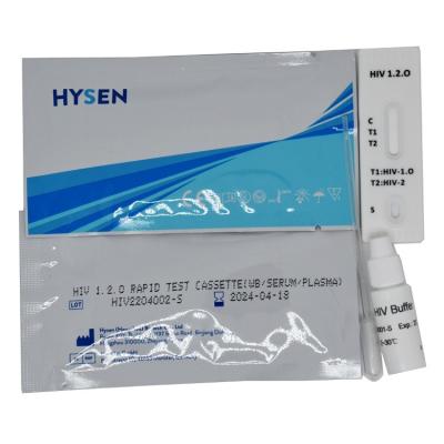 China WB/S/P Specimen Home Testing HIV 1 2 Rapid Test Kit for Early Detection and Diagnosis for sale