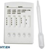 China Colloidal Gold Plastic DOA Drug Testing Cassette for BZO BAR BUP COC THC MTD MET MOP MOR for sale