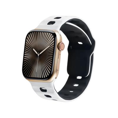 China Adjustable Dual-tone Silicone Band For Apple Watch Ultra 2 Series | Custom Logo Supported - Wholesaler SHX, Shenzhen, China for sale