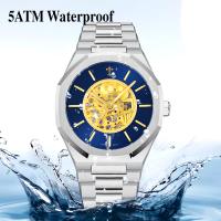 China Skeleton Mechanical Watch | 304L Stainless Steel Integrated Bracelet for sale