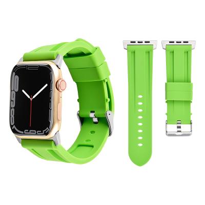China SHX-842A Vibrant Green Silicone Watch Strap · Customizable Sizes And Logos | OEM/ODM for sale