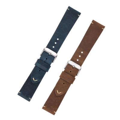 China Crazy Horse Leather Strap · Pointed Toe Design | 18~22mm - OEM/ODM for sale