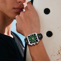 China Stainless Steel Square Men's Quartz Watch, ODM Supported | Comes With Genuine Leather Strap - Made in Shenzhen, China for sale