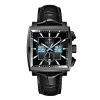 China Stainless Steel Square Men's Quartz Watch, ODM Supported | Comes With Genuine Leather Strap - Made in Shenzhen, China for sale