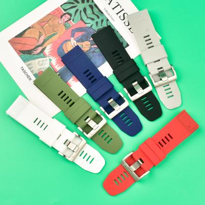 China Textured Silicone Watch Strap · 18/20/22 Mm | Logo And Color Customizable for sale