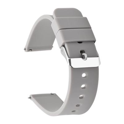 China SHX-095 Quick Release Light Gray Smart Silicone/Rubber Strap · Customizable Sizes And Colors | OEM/ODM for sale