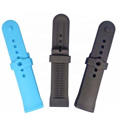 China SHX-20 Black/Blue Matte Silicone Watch Strap · OEM/ODM for sale