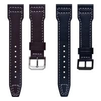 China Genuine Leather Watch Strap With 3D Stitching for sale