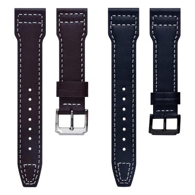 China Genuine Leather Watch Strap With 3D Stitching for sale