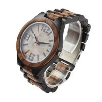 China 2021 Custom Design Dial Quartz Wood Watch with Stainless Steel Case and Buckle Clasp Limited Edition for sale