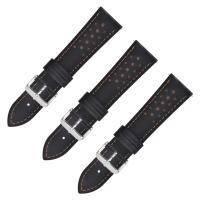 China Polka Dot Two-Tone Genuine Leather Watch Strap for sale
