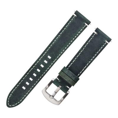 China XQD Crazy Horse Genuine Leather Watch Strap for sale