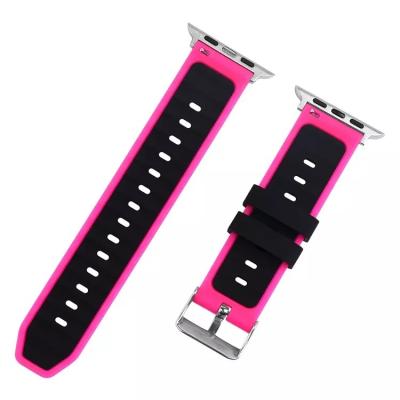 China SHX Quick-Release Dual-Color Silicone Watch Strap · Customizable Logo - OEM/ODM for sale